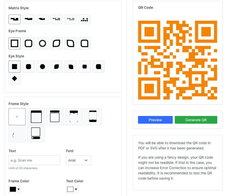 Free Contact QR Code Generator - TLinky